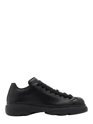 Burberry Ranger Leather Sneakers - Black