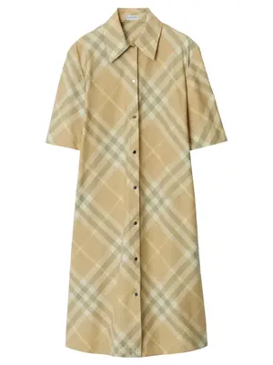 Burberry Vintage Check Cotton Shirt Dress - Neutrals