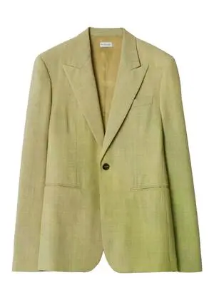 Burberry Tailored Wool Blazer - Green