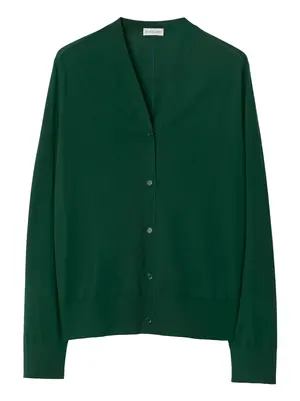 Burberry Fine-knit Wool Cardigan - Green
