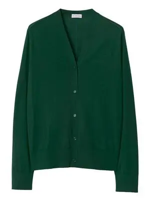 Burberry Fine-knit Wool Cardigan - Green