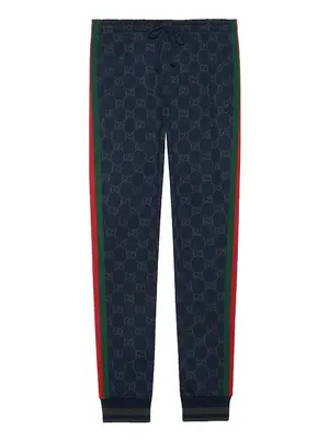 Gucci Gg Jersey Cotton Jogging Pant - Blue