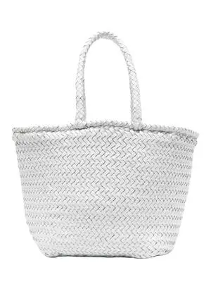 Dragon Diffusion Small Grace Basket Tote Bag - White