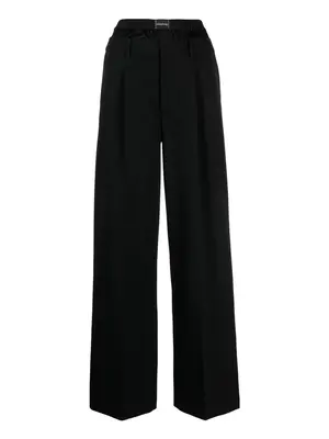 Alexander Wang Layered-design Wool Trousers - Black