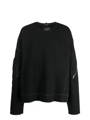 NICOLAS ANDREAS TARALIS Oversized Cotton Sweatshirt - Black