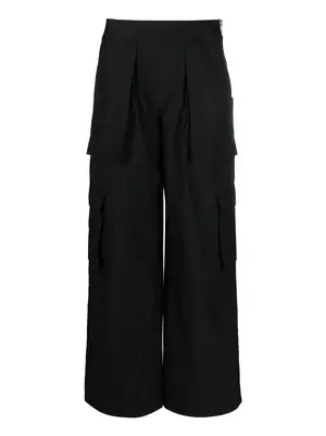 Alexander Wang Logo-waistband Cargo Trousers - Black