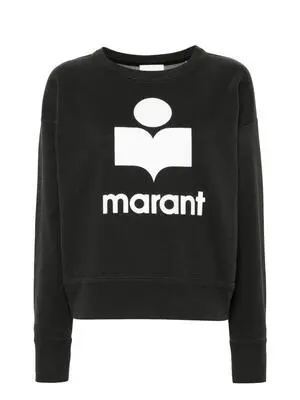MARANT ETOILE Mobyli Flocked-logo Sweatshirt - Black