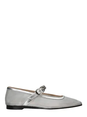 Le Monde Beryl Le Monde Beryl Mesh Mary Jane Ballet Flats Silver