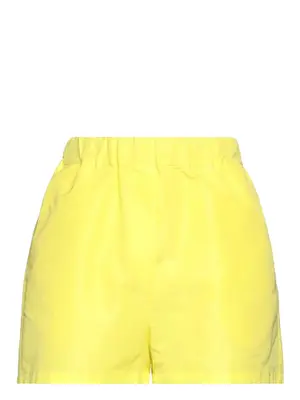 MSGM High Waisted Shorts - Yellow