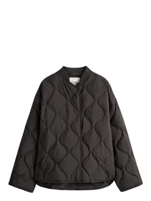 Cos Oversized Quilted Jacket Brown
