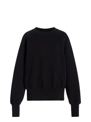 LES TIEN Linda Classic Raglan-sleeve Cotton Sweatshirt - Black