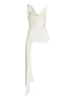 Simkhai Ronnie Asymmetric Satin Top - Ivory