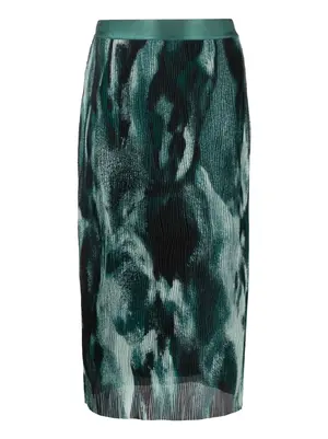 BOSS BOSS Evibelle Abstract-Print Pleated Skirt