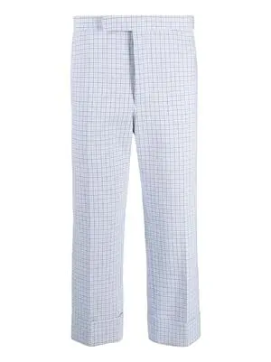 Thom Browne Checked Tailored Trousers - White