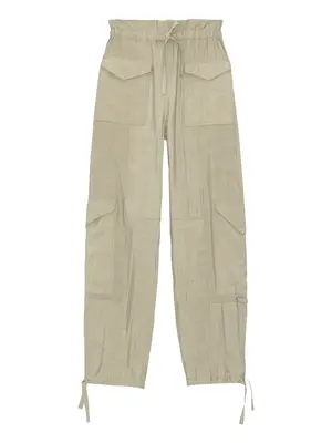 GANNI Drawstring Cargo Pants - Green