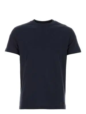 Valentino Garavani Cotton T-shirt With Vltn Tag - Blue
