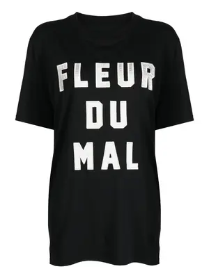 FLEUR DU MAL Fleur Du Mal Logo-Embroidered T-Shirt