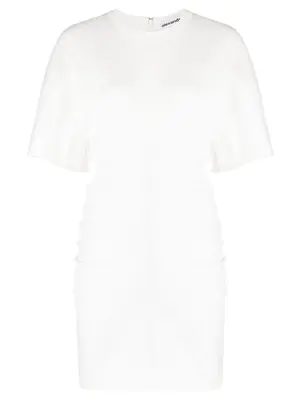 Alexander Wang Draped Jersey Minidress - White