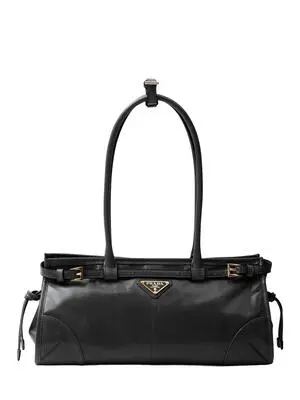 Prada Medium Leather Handbag Black