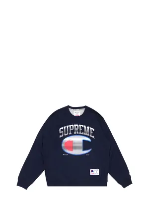 Supreme X Champion Chrome Crewneck - Blue