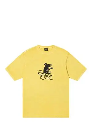 StÜssy Rat Pigment Dyed Tee - Yellow