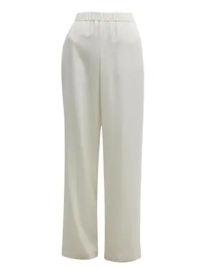 Lafayette 148 New York Perry Wide-leg Stretch Silk Pants - Ivory