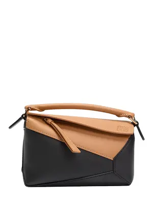 Loewe Loewe Mini Puzzle Edge Bicolor Bag Warm Desert Black