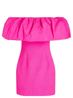 Rebecca Vallance Cecily Off-the-shoulder Mini Dress - Bright Pink