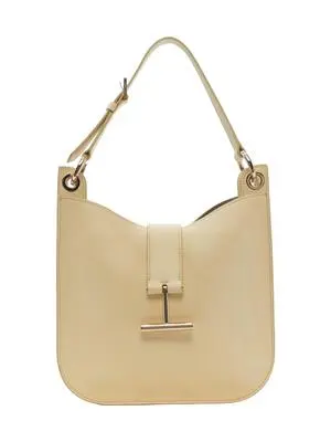 TOM FORD Small Tara Leather Top Handle Bag - Double Cream