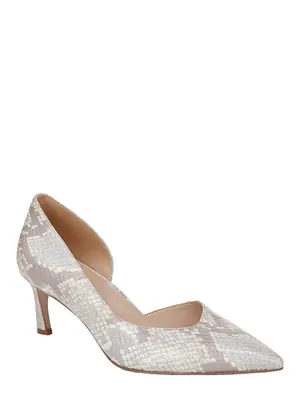 27 EDIT NATURALIZER 27 EDIT Naturalizer Faith Half D'Orsay Pointed Toe Pump White Multi Leather