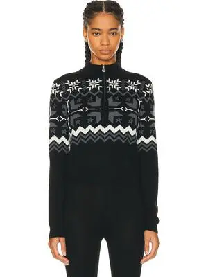 Perfect Moment Nordic Half Zip Sweater - Black