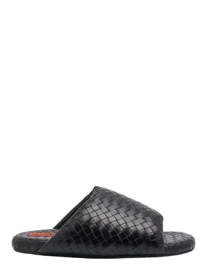 SIMONMILLER SIMONMILLER Bubble Vegan Woven Slide Sandals Black