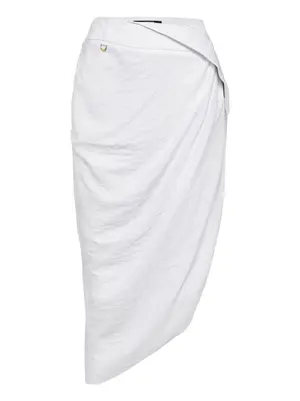 Jacquemus La Jupe Saudade Draped Skirt - White