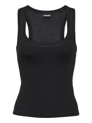 Jacquemus Le Débardeur Gros Grain Tank Top - Black