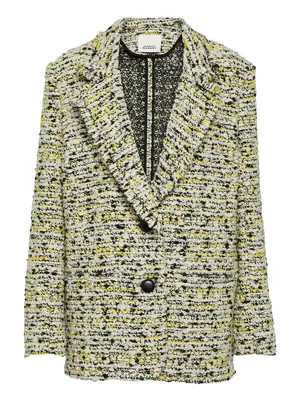 Isabel Marant Etiennega Wool-blend Blazer - White