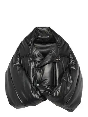 Junya Watanabe Faux Leather Bomber Jacket - Black