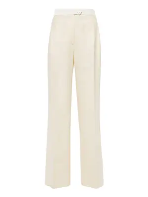 Etro Cotton And Wool Straight Pants - White