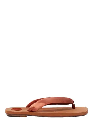 Dries Van Noten Satin Thong Sandals - Brown