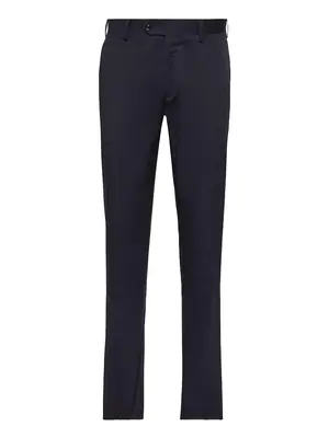 LARDINI Straight Cotton Trousers - Blue