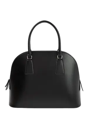 THE ROW Nina Small Leather Tote Bag - Black