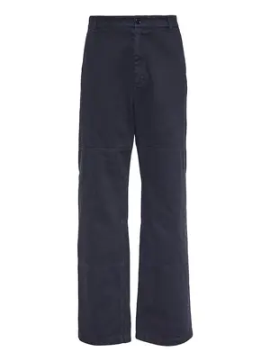 Dolce & Gabbana Mid-rise Straight Cotton Pants - Blue