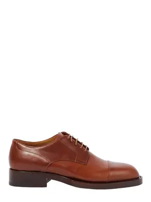 Dries Van Noten Leather Derby Shoes - Brown