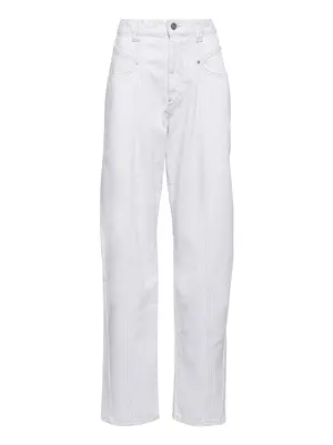 Isabel Marant Vetan High-rise Wide-leg Jeans - White