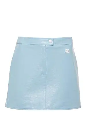 COURREGES Courrèges Logo High-Rise Miniskirt Blue