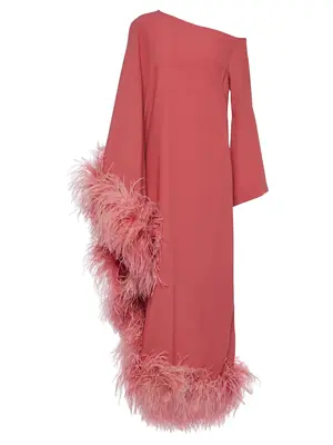 TALLER MARMO Feather-trimmed Gown - Pink