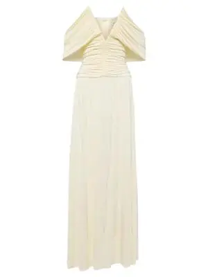 Magda Butrym Off-shoulder Maxi Dress - Neutrals