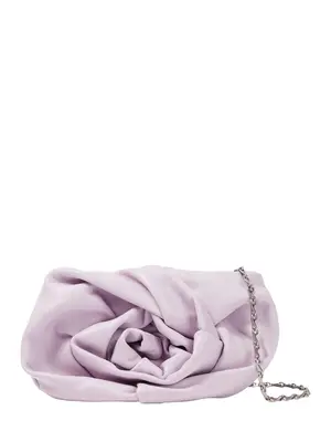 Burberry Rose Leather Clutch - White
