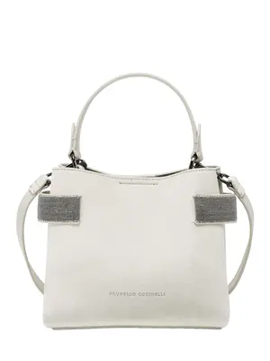 Brunello Cucinelli Essence Small Tote Bag - White