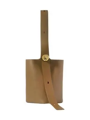 Loewe Pebble Leather Bucket Bag Tan