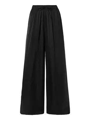 AZ FACTORY Lutz Huelle Satin-jacquard Wide-leg Pants - Black